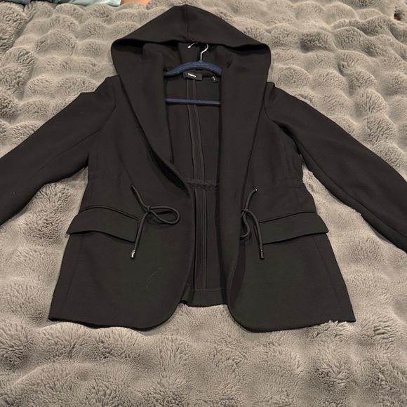 Theory | Jackets & Coats | Theory Hooded Drape Double Knit Jacket | Poshmark